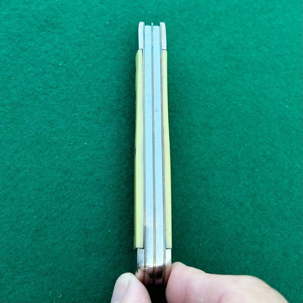 Case XX USA 3254 CV 2002 Trapper Yellow Handle Knife - Old Pocket Knives