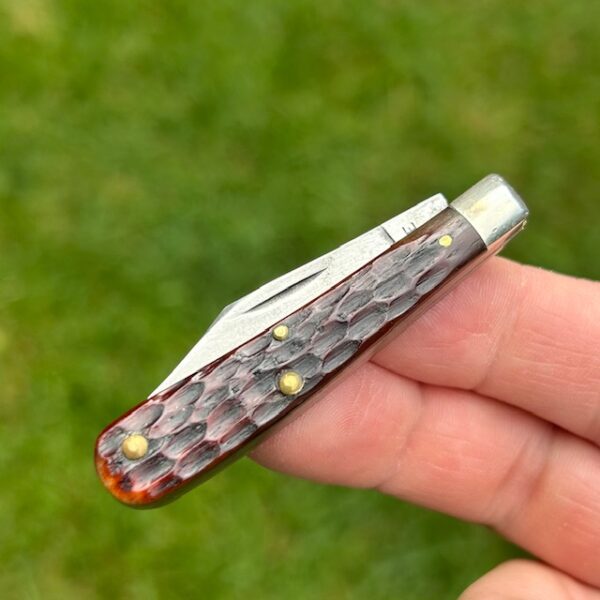 Case XX 1940-64 6229 1/2 Tadpole Knife Pretty Bone - Old Pocket Knives