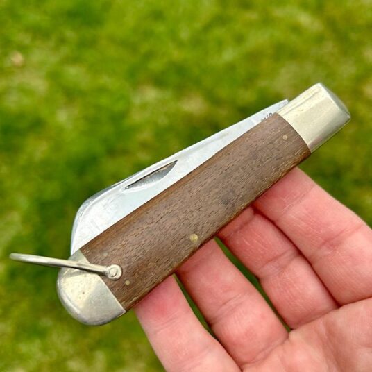 Case XX USA 1976 (4 Dot) 1199 SH R Whaler Knife Wood - Old Pocket Knives