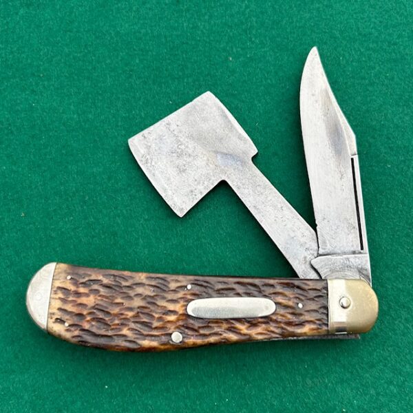 Elgin Cutlery Co Folding Hatchet Knife Jigged Bone Handles - Old Pocket ...