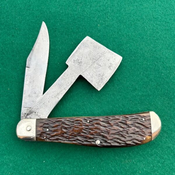 Elgin Cutlery Co Folding Hatchet Knife Jigged Bone Handles - Old Pocket ...