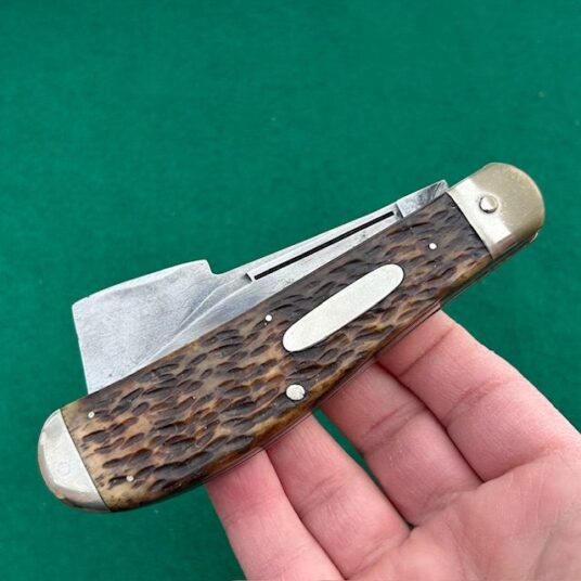 Elgin Cutlery Co Folding Hatchet Knife Jigged Bone Handles - Old Pocket ...