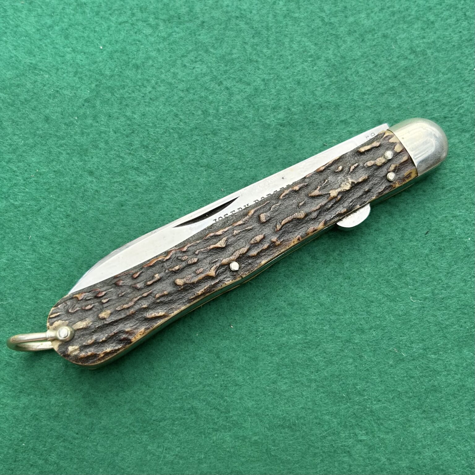 Joseph Rogers No. 6 Norfolk St Sheffield Stag Lockback - Old Pocket Knives